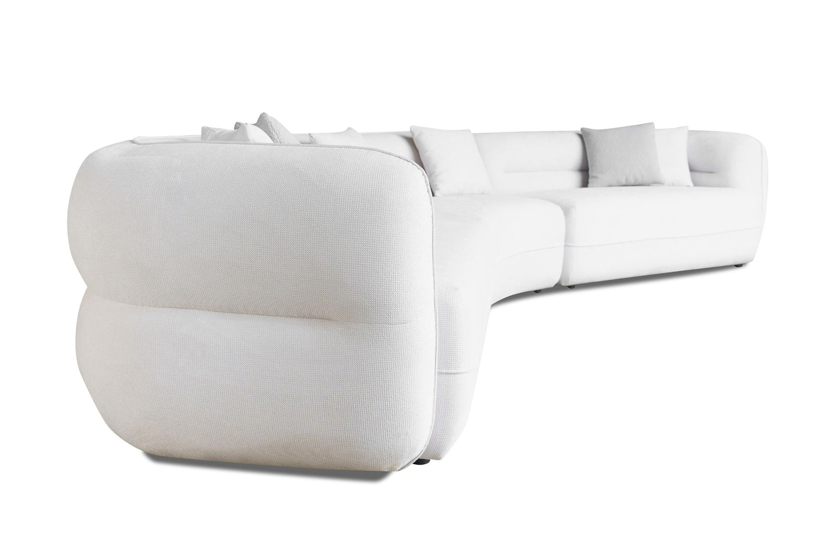 Divani Casa Gypsy Modern Off-White Fabric Curved Sectional Sofa - Styl ...