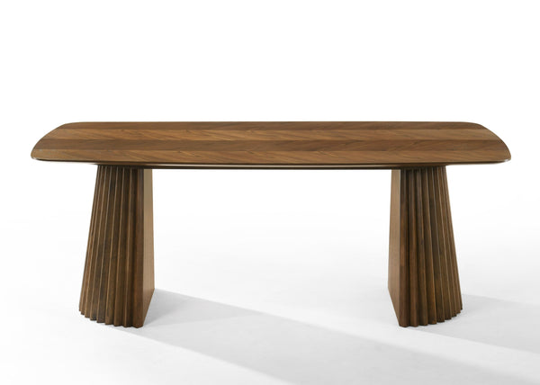 Sacks Dining Set – Herringbone Walnut Table Green Fabric Chairs ...
